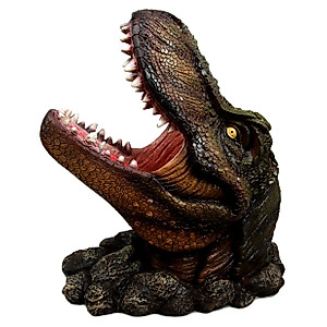 Ebros Large Prehistoric Dinosaur T-Rex Head Wine Bottle Holder 10.75" Tall Caddy Figurine Jurassic Era Trex Statue Kitchen and Dining Decor Party Hosting Prop Tyrannosaurus Rex Dinosaurs