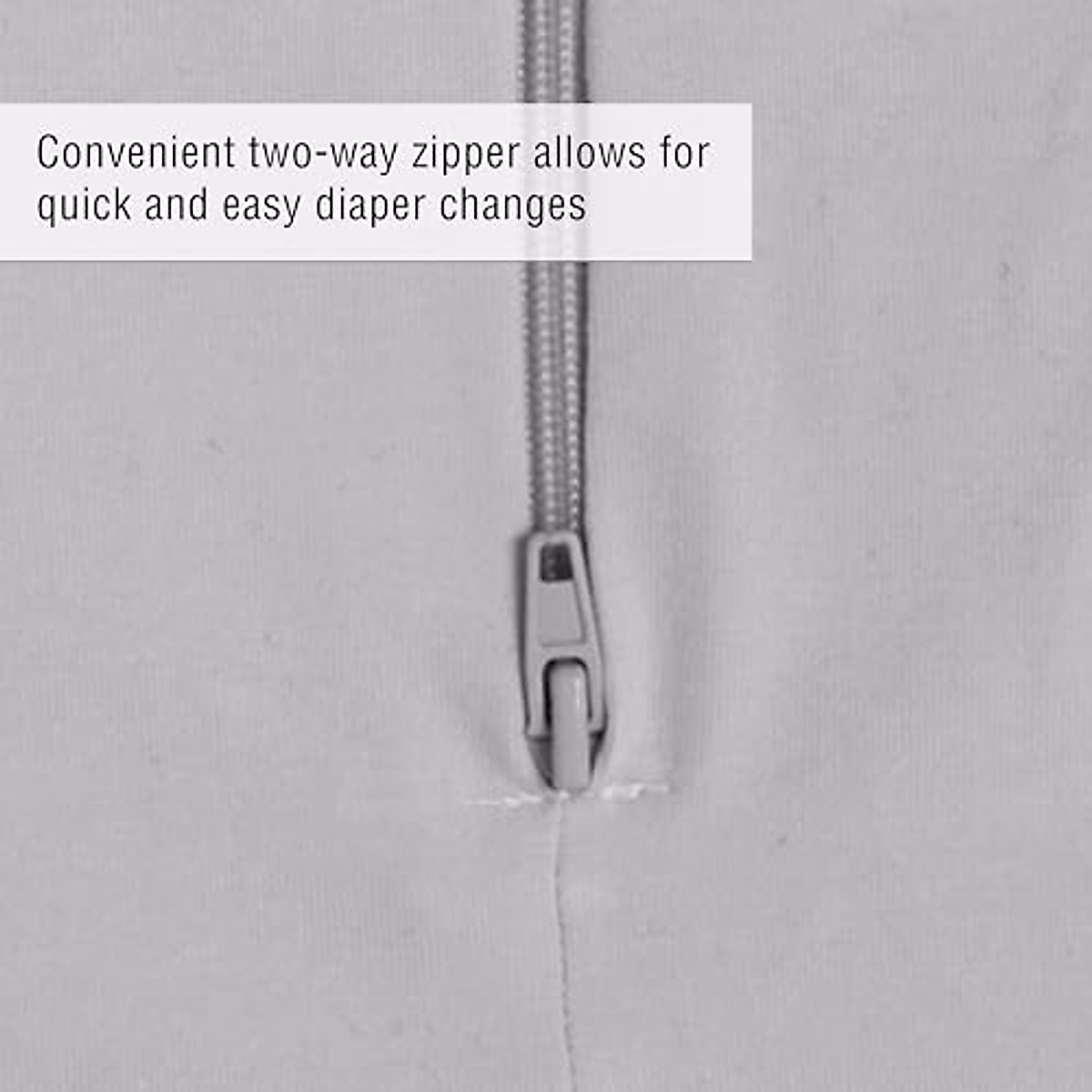 Woombie Simply Baby Swaddling Blanket I Soothing, Cotton Baby Swaddle I Wearable Baby Blanket, Grey Lullaby, 0-3 Months