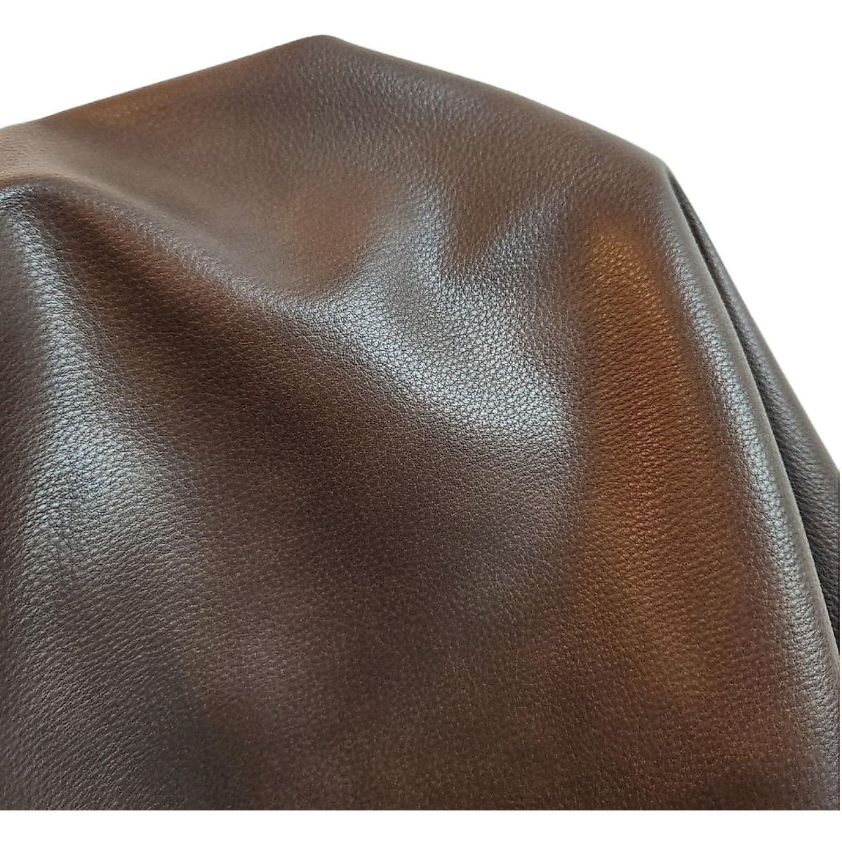 NAT Leathers | Pebblegrain Vegan Leather PU (Peta Approved Vegan) | 1 Yard (36 inch x 54 inch) Cut by Yard | Synthetic Pleather 0.9 mm Upholstery | 36"x54" (Cacao Brown)