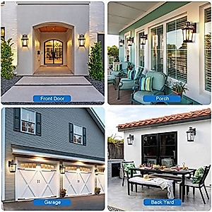 VIANIS Motion Sensor Exterior Light Fixture, 2 Pack Dusk to Dawn Outdoor Light Wall Mount, Anti-Rust Aluminum Outside House Lights,Farmhouse Coach Lantern for Porch, Entryway, Garage, Front Door