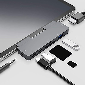 USB C Hub, 7-in-1 Multi-Function Docking Station USB Hubs for PC / Laptop / Tablet, Computer Networking Hubs USB C Interface 1 USB3.0 1 HDMI 1 4K x 2K PD Charging