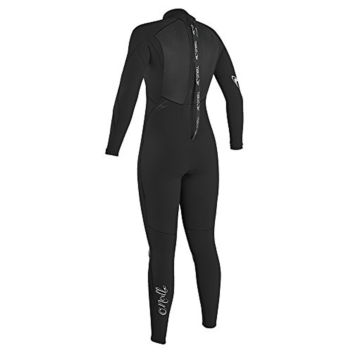 O'Neill Women's Epic 4/3mm Back Zip Full Wetsuit, Black/Black/Black, 4