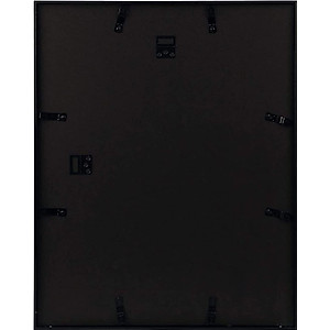 Golden State Art, 16x20 Black Picture Frame Displays Photo 11x14 with Mat or 16 x 20 Without Mat for Wall Mounting, Classic Satin Aluminum Frames with Real Glass (Pack of 1)