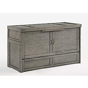 Night & Day Murphy Cube Queen Cabinet Bed Professionally Assembled by SDS Cabinet Beds with Custom 6" Memory Foam Mattress (Limited & Exclusive to SDS, Rustic Gray Finish)