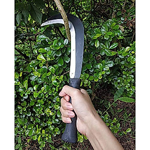 Billhook Sickle Machete Knife Brush Clearing Sickle Machete with Carbon Steel Blade Sickle Knife Billhook Machete Sickle for Grass, Harvest, Weeding Sickle Machete Billhook (2)