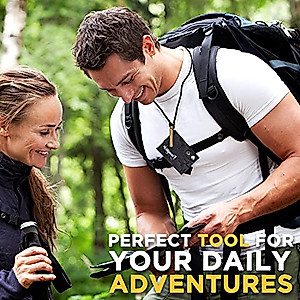 Credit Card Multitool Upgraded 18 in 1 Survival Multipurpose Wallet Tool Card Knife Fire Starter, Whistle, Compass Dad Gift for Men Fathers Day and Christmas Gift