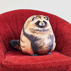 Cute Raccoon Plush Pillow - 12" Soft Stuffed Animal Toy for Kids & Gifts