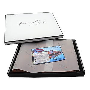 KreativByDesign One Of A Kind - Shattered Glass Pattern Wooden Chopping Board with Black Pearl Resin Large