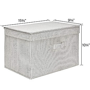 StorageWorks 3-Pack Storage Baskets for Shelves + 2-Pack Decorative Storage Boxes