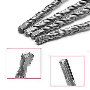LDEXIN 4 Pcs 5/16" Diameter Rotary Hammer Drill Bits, SDS Plus Hammer Drill Bits for Concrete Masonry Wall - 5-7/8" Long