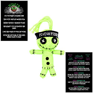 Naturally Wicked Voodoo Candle | Includes Voodoo Doll & Crystal Wand | Vegan Crystal Spell Candle (Wealth)