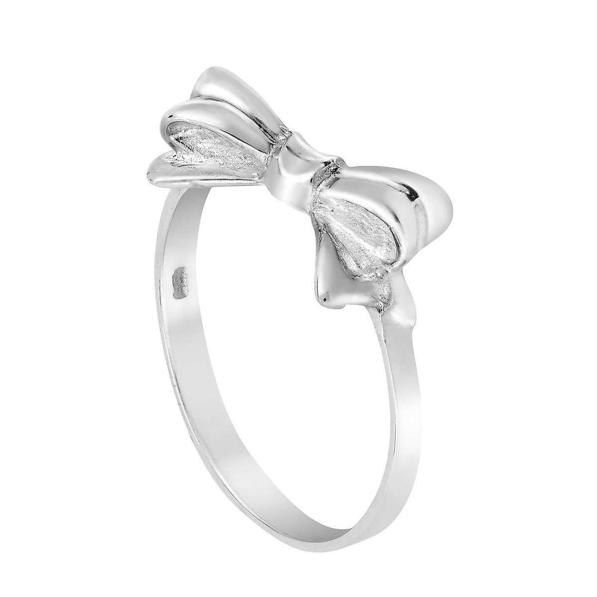 AeraVida Charming Feminine Ribbon Bow Tied .925 Sterling Silver Ring (9)