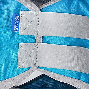 Harrison Howard CareMaster Pro Luminous Horse Fly Mask Full Face Standard with Nose No Ears Voodoo Blue M Cob