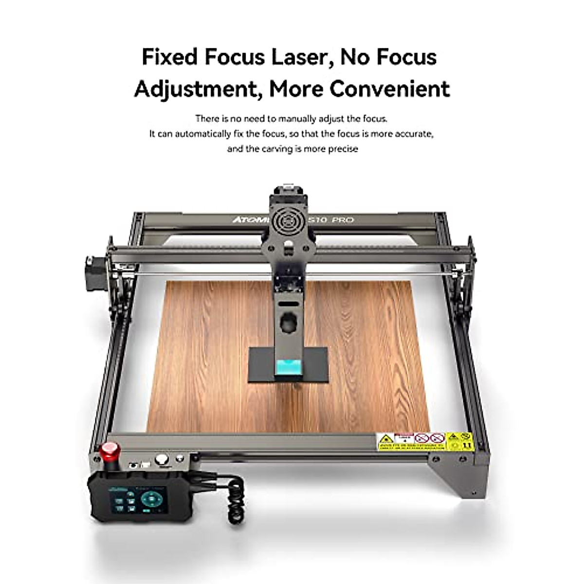 ATOMSTACK Laser Engraver S10 Pro, 10W Output Power Engraving Cutting Machine with 0.06 * 0.08mm Dual Compressed Spot for Wood and Metal, Acrylic, Leather, Black