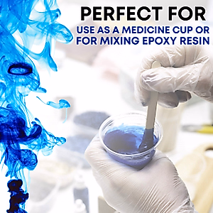 [100 Count - 1 oz.] Perfect Stix Disposable Graduated Plastic Medicine Cups - For Mixed Pills, Medication Measuring, Resin Mixing, Mouthwash