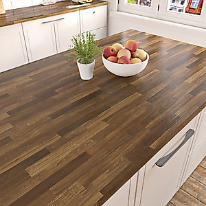 STICKEEP Butcher Block Contact Paper Peel and Stick Countertops Waterproof Wood Shiplap Peel and Stick Wallpaper Self Adhesive Wood Countertop Contact Paper for Cabinets Table Desk 17.71 x 118 in