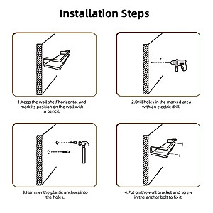 himaly Floating Shelves, Wall Mounted Bathroom Shelf with Towel Bar, Floating Wall Shelves for Bathroom, Kitchen, Bedroom, Living Room, Deep Brown (2 Pieces)