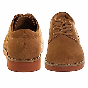 French Toast Kids Dress Shoes Oxford School Uniform - Lace up Loafer Saddle Shoe for Girls and Boys - Dirty Buck (Size 2 Big Kid)