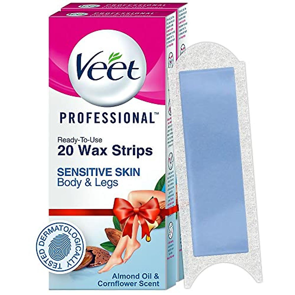 Veet Full Body Waxing Kit for Sensitive Skin - 20 Strips (Pack of 2)