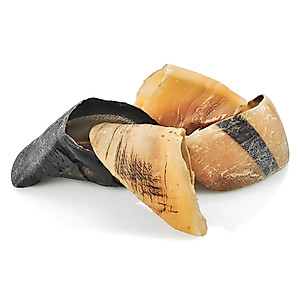 Barkworthies Natural Cow Hooves for Dogs (12 pk) – Single Ingredient Long Lasting Dog Chew – Grass Fed Free Range 100% Beef Cow Hoofs for Dogs – Promotes Dental Health