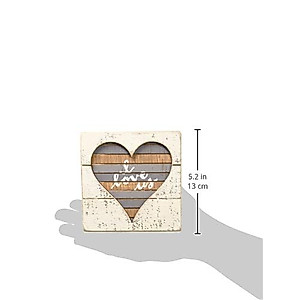 Primitives by Kathy Hand-Lettered Slat Box Sign, I Love Us