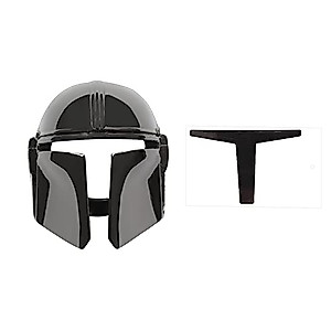 BestEvMod Mando Style Universal Car Engine Start Stop Button Cover Anti-Scratch Push Start Button Protective Cover 3D Cool Car Interior Accessories(Chrome Black)