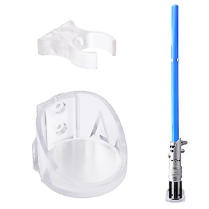 LEKUSHA Clear Lightsaber Wall Mount Display Stand Light Saber Holder Compatible for Any Lightsaber, Pack of 1