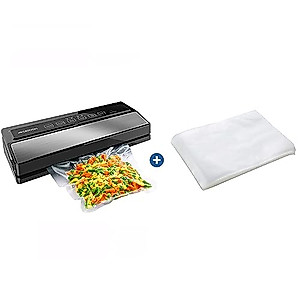 GERYON Vacuum Sealer Machine Silver and 20 Counts Vacuum Sealer Bags