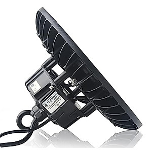 RuggedGrade 100 Watt LED High Bay UFO Corvus Series Lights - with 40w Kono Series Battery Back Up - 14,500 Lumen - 3.3ft Cord - 5000K - DLC Premium 5.1 Optional