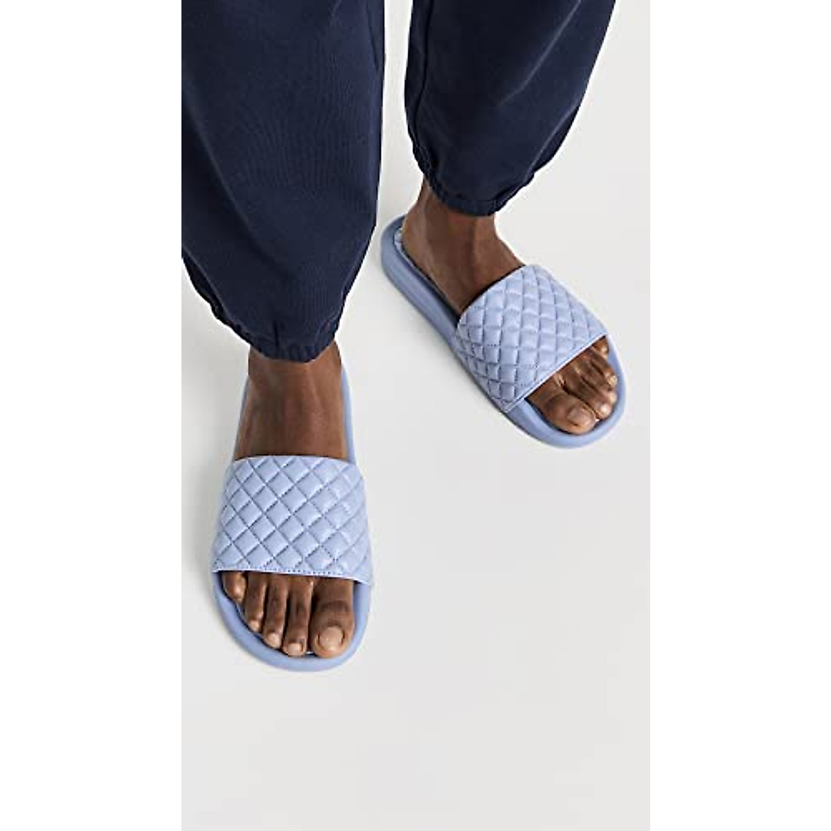 APL: Athletic Propulsion Labs Women's Lusso Slides, Frozen Grey, 9 Medium US