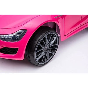 Best Ride On Cars Maserati Ghibli, 12V Battery Powered Ride On Toy, Pink, Large