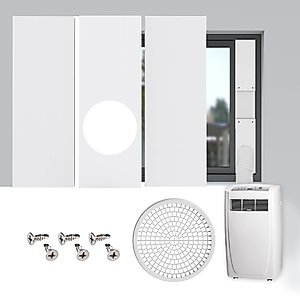 Daisypower Portable Air Conditioner Window Kit,Adjustable Window Vent Kit for Sliding Window,Portable Air Conditioner Replacement AC Window Kit for 5.9 Inch Exhaust Hose,Up to 47 Inch Window Seal Kit