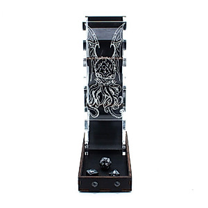 C4Labs Eldritch Octagon Dice Tray and Black Cthulhu Etched Dice Tower Bundle …