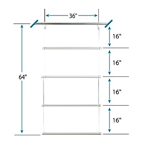 SSWBasics White PVC Tubular Ladder Mannequin - Great for Displaying Housewares, Bedding and Clothing