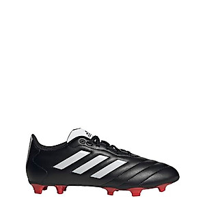 adidas Unisex Goletto Firm Ground Soccer Shoe, Core Black/White/Red, 7 US Men