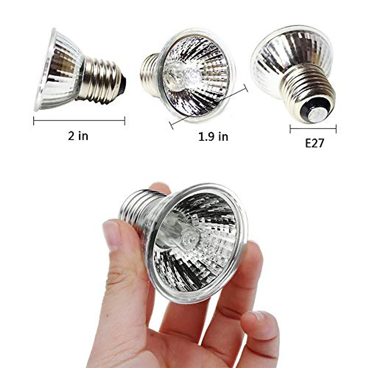 MD Lighting 6-Pack Reptile Heat Lamp Bulb, E26/E27 75 Watt Full Spectrum Sun Light Lamp for Bearde Dragon, Lizard, Turtle, Gecko & More