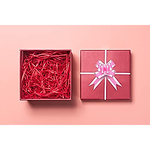 60 Pieces Large Pull Bows for Gift Wrapping, Birthday Gift Wrap Ribbon Pull Bows for Gift Basket Red Pink Heart Bows Ribbon Pull Bows for Birthday Presents, Wedding Baskets, Christmas Decoration