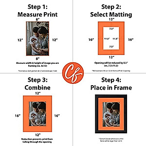 Craig Frames B152 Pre-Cut Mat Board for 16x22 Print, 20x26, Tangerine Orange