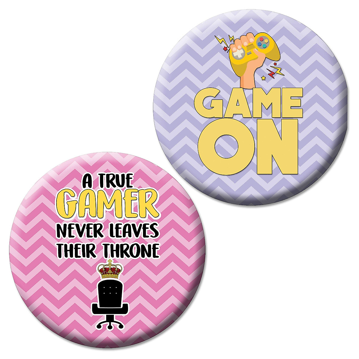 Creanoso Funny Wearable DIY Custom Design Art Button Badges - Gamer (10-Pack) - Stocking Stuffers Premium Quality Gift Ideas for Children, Teens, & Adults - Corporate Giveaways & Party Favors