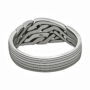 OFLIUM Puzzle ring Loopy Six design 925 sterling silver handmade Turkish puzzle ring interlocking knott friendship ring all size (14)