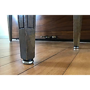 Shepherd Hardware 9451 1-1/4-Inch Threaded Stem Furniture Glides, 1/4-Inch Stem Diameter, Metal Base with Rubber Cushion, 4-Pack,Silver