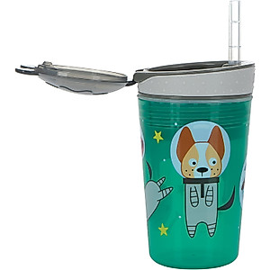 Nuby Snack N' Sip 2 in 1 Snack and Drink Cup (Red/Grey)