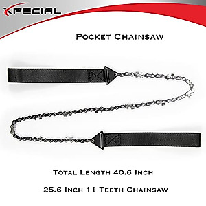 XPECIAL Survival Settlers Tool Set, Bushcraft Hand Auger Wrench with Pocket Chainsaw, Bushcraft Gear and Equipment Scotch Eye Wood Drill Peg and Manual Hole Maker Multitool for Camping, Bushcrafting