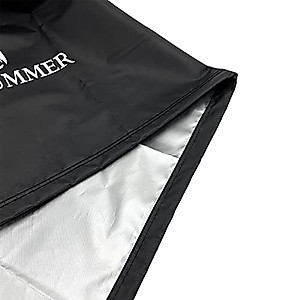 SKARUMMER Fire Pit Covers Fits for Solo Stove Bonfire Shelter, 22 inch Outdoor Waterproof Firepit Cover Round, 420D Oxford Cloth Bonfire Shield Cover (Black)