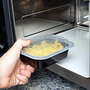 Newspring Pactiv [20 Sets] Meal Prep Containers with Lids, Food Storage, Take Out, Lunch Box, Portion Control, Microwave/Dishwasher/Freezer Safe, BPA Free, Factory Sealed, Made in USA (12 OZ - Small)