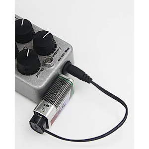 Augioth 9 V Pedal Battery Clip 3 Pack 5521 Converter Center Negative 9 Volt Power Supply Cable
