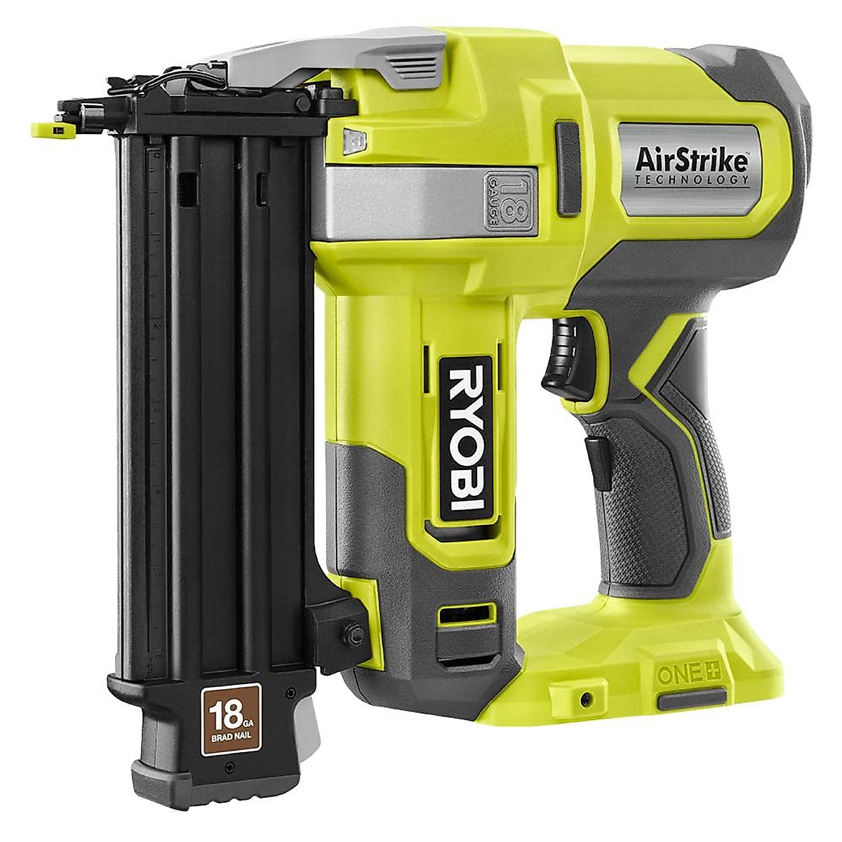 RYOBI ONE+ 18V 18-Gauge Cordless AirStrike Brad Nailer P321 with Battery and Charger (Renewed)