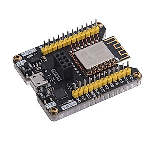 Stemedu ESP8266 ESP-12F ESP-07S ESP-12S Burning Fixture Development Board Test Board Flash Downloader + ESP8266 ESP-F Serial Wireless WiFi Transmission Module (Pack of 5pcs)