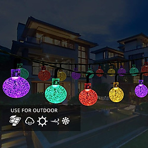 31FT 50LED Solar String Lights Outdoor 8 Modes Waterproof Solar Patio Lights Solar Lights Outdoor Decorative for Garden Yard Home Party Wedding Christmas Garden Solar Lights Patio Lights