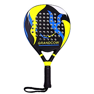 Padel Racket Racquet Carbon Fiber Power Lite EVA Foam POP Tennis Racquets (Black)